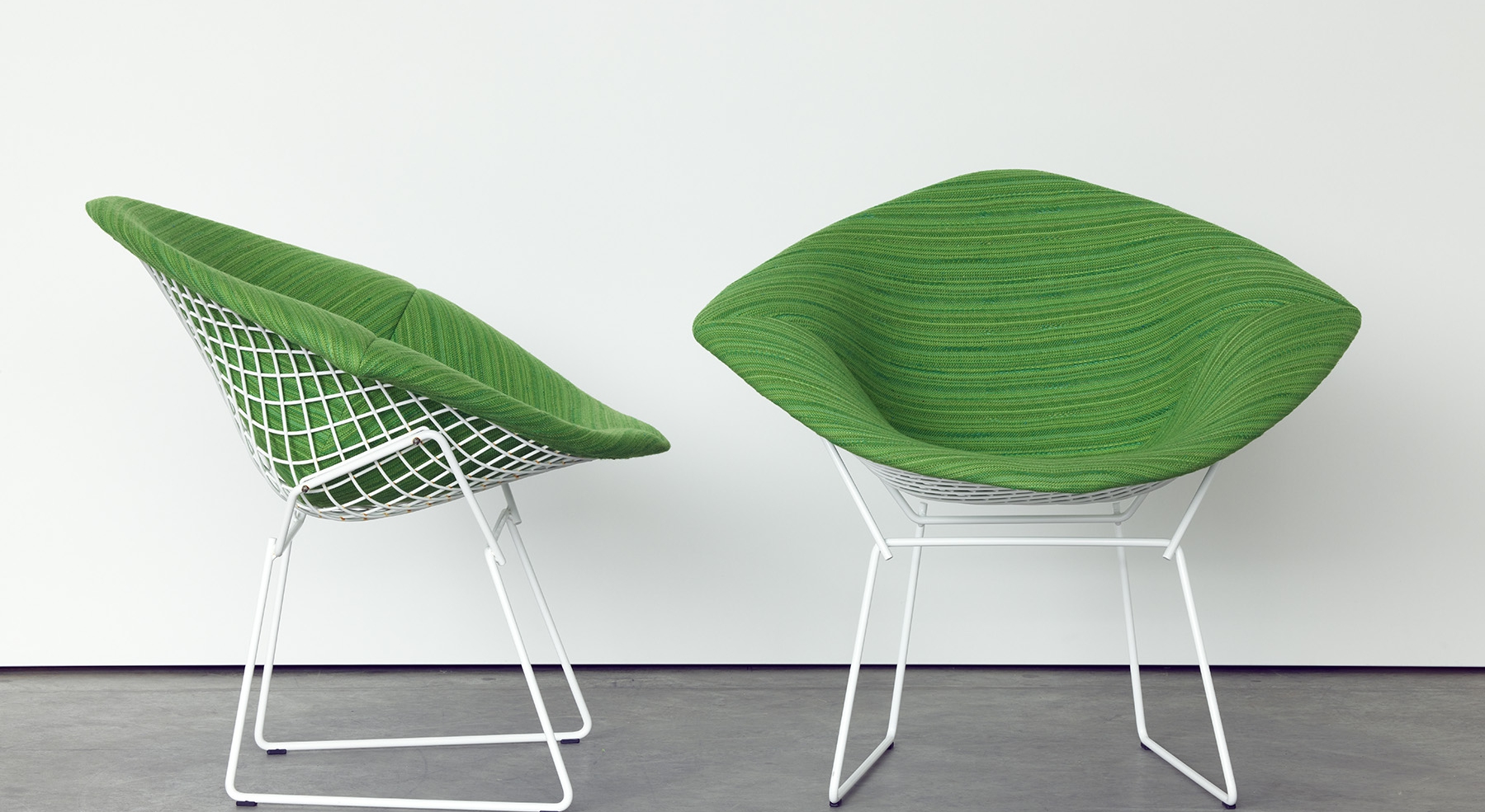 Bertoia small diamond armchairs fully upholstered - dedece